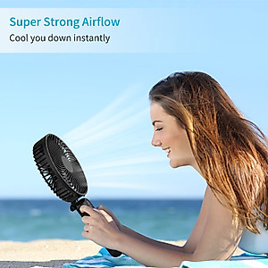 10000mAh Portable Personal Handheld Fan, Battery Powered & USB Rechargeable Cooling Desk Fan, 40H Working Time, Fast Charging, Battery Operated Hand Fan, Mini Fan For Indoor & Outdoor Travel Camping