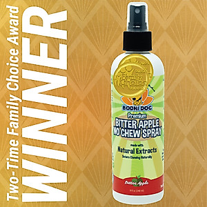 Bodhi Dog Bitter Apple No Chew Spray - Natural Training Aid for Dogs & Puppies - Discourages Pet from Chewing and Biting on Furniture, Shoes, Plants & More - Safe, Humane - Made in USA (8 Fl Oz)