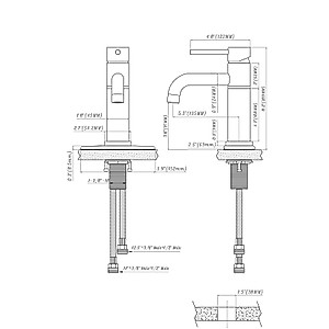 Dura Faucet RV Single Handle Lever Vessel Bathroom Sink Faucet - Single Hole (Brushed Satin Nickel)