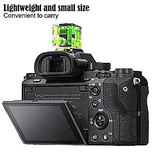 SENHAI Triple 3 Axis Hot Shoe Bubble Spirit Level Compatible Compatible for Canon Nikon Pentax DSLR Camera (2 Pack)