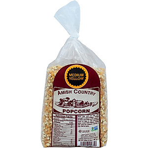 Amish Country Popcorn | 2 lb Bag | Medium Yellow Popcorn Kernels | Old Fashioned, Non-GMO and Gluten Free (Medium Yellow - 2 lb Bag)