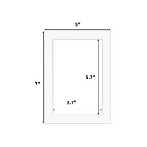 ZBEIVAN 5x7 White Picture Mats for 4x6 Pictures 25 Packs, Acid-Free White Core Bevel Cut Frame Mattes for Photos, Prints, Drawings, or Artworks