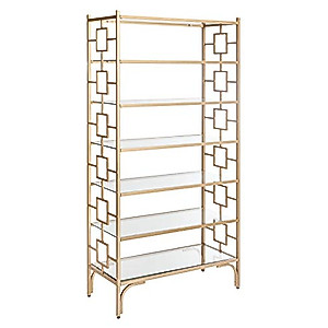 Safavieh Home Collection Brooklyn 7 Tier Etagere, Gold and Clear