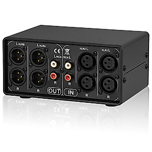 Nobsound Little Bear MC3 3-IN-3-OUT XLR Balanced/RCA Stereo Converter Audio Selector Splitter Box Passive Preamp XLR to RCA Audio Switch (XLR & RCA)