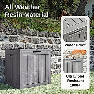 Rubbermaid Outdoor Deck Box, Extra Large, Weather Resistant, Gray for Lawn, Garden, Pool, Tool Storage, Home Organization & EAST OAK Deck Box, 31 Gallon Indoor/Outdoor Storage Box, Grey