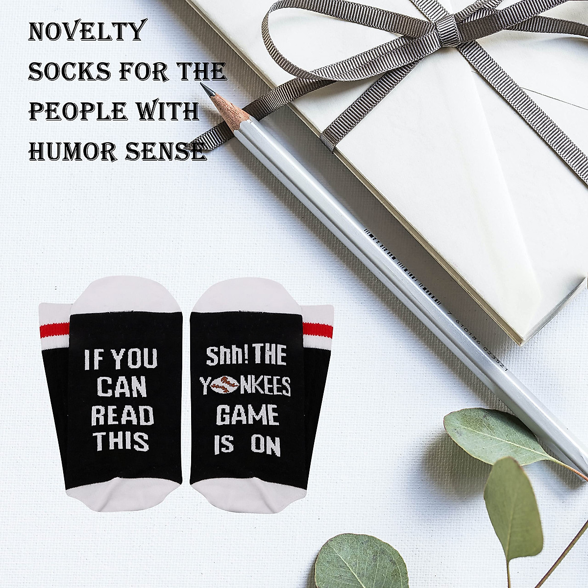 GJTIM 2 PAIRS Baseball Gift Baseball Fans Gift Baseball Team Socks Funny Birthday Gift for Baseball Lovers (Y)