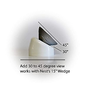 AirTech Home Automation Wedge Extender Kit Mount Compatible with Nest Hello 1st Generation, White Classic Pill Made for Nest Hello, Outdoor use.