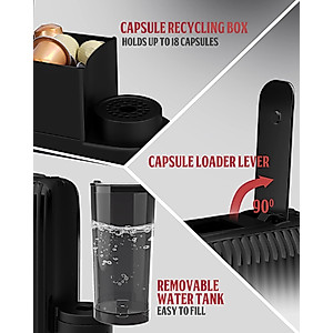 Milk Frother, Electric Milk frother and Steamer for Frothing and Heating Milk, 4 IN 1 Multifunction Milk Frother for Hot & Cold Froth, Auto-off & Easy Cleaning, Gretess, Black, JC-A1B