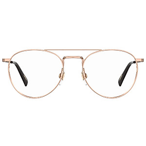 Levi's LV 1006 Oval Prescription Eyeglass Frames, Gold Copper/Demo Lens, 52mm, 19mm
