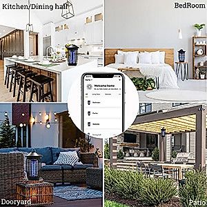 Bug Zapper Mosquito Killer Compatible with Alexa&Google Home, 4000V 20W Electric Fly Zapper Insect Killer, Mosquito Attractant Trap for Home Patio Indoor Outdoor Remote Control by Smartphone App