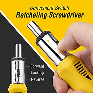 AZUNO 101PCS Magnetic Screwdriver Set with Plastic Racking, Best Screwdriver Set Drive Magnetic Bit and Precision screwdriver Cool Tools for Men Tools (101-Piece)