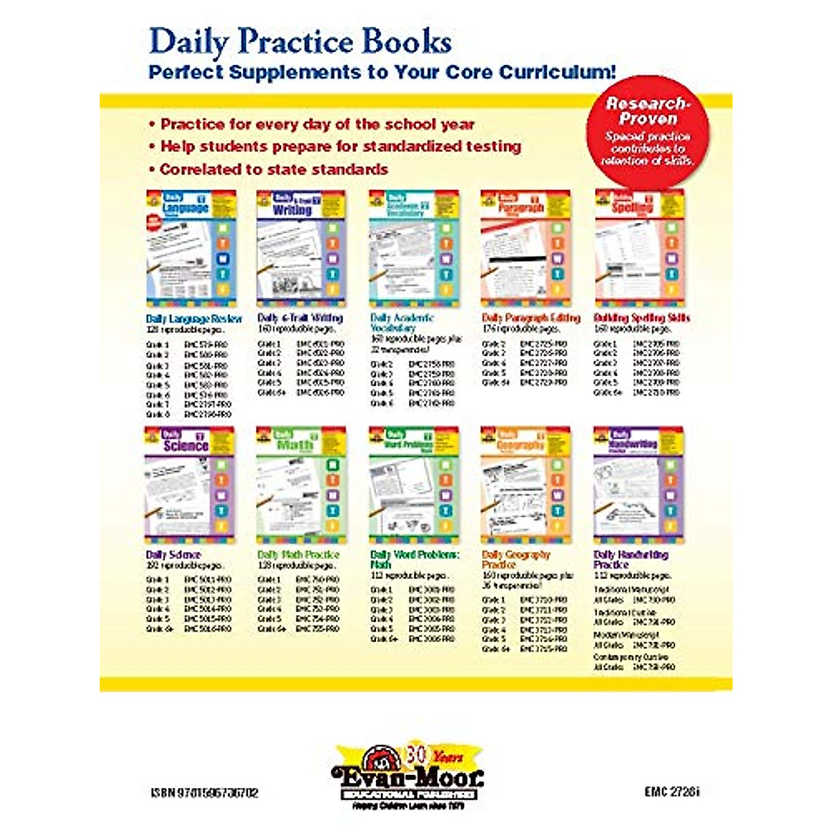 Evan-Moor Daily Paragraph Editing, Grade 5