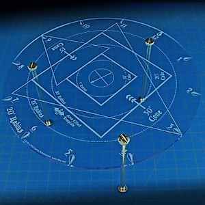 LITKO Elevated RPG Damage & Spell Template for TTRPG | Area Effect Template | Compatible with DND and Pathfinder Games 5E Dungeons and Dragons | Transparent Light Blue