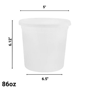 Nicole Fantini Deli Containers with Lids 86oz. Leakproof 10 Sets BPA-Free Plastic Food Storage Cups Clear Airtight Takeout Container Heavy-Duty,Microwaveable Freezer Safe Disposable/Reusable,BS2102