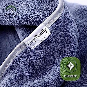 Cosy Family Ultra Soft Microfiber Absorbent Hand Towel Set of 6 - Silk Hemming Towels for Bathroom - Quick Drying - Perfect for Bath, Fitness, Gym, Shower, Hotel, and Spa - 16x28 Inch, Light Teal