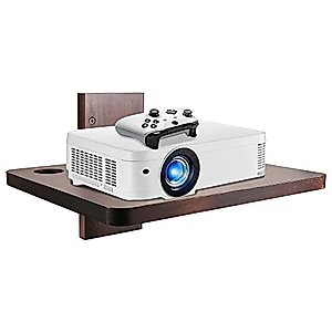 Siondoux Wooden Floating Shelf, 1 Shelf, Entertainment Center for Projector, PS5, DVD Player, Game Console, Cable Box, 20lbs Capacity