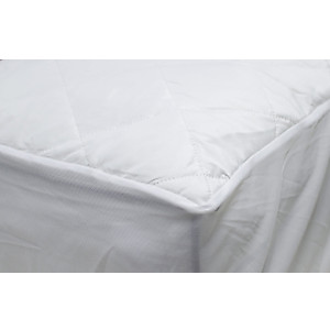 Linen Store Ultra Soft Hypoallergenic Microfiber Mattress Topper Cover Pad, Diamond Quilted Design, King - 78"x80"x12"