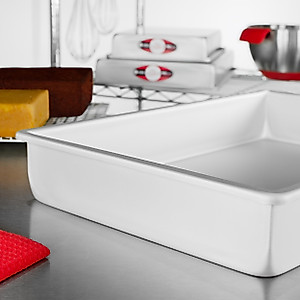 Fat Daddio's POB-12183 Anodized Aluminum Sheet Cake Pan, 12 x 18 x 3 Inch Silver