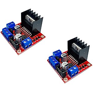 DIYables L298N Motor Driver Module for Arduino, ESP32, ESP8266, Raspberry Pi, 2 Pieces