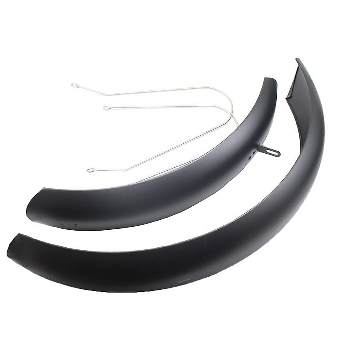 RNAGRET Bike Fender, Bicycle Fender 20inch Bicycle Mudguard E- Bike Electric 20x4. 0 tire Folding Bike Fender Iron Sturdy Durable Mud Guard Suit (Color : 1 Suit Fender)