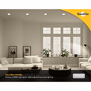 Goodlite C32 LED Chandelier Bulb, Torpedo Tip, 7W (80W Equal), Dimmable, 800 Lumens, Neutral White 3500k, 15k Hrs, Eco-Friendly, Ideal for Candelabra & Decorative Lighting, E12 Base, 1ct. (G-20144)