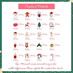 20 Pairs Christmas Stud Earrings Set for Teen Girls Christmas Tree Snowflake Gift Box Snowman Stocking Santa Claus Elk Stud Earrings Christmas Gifts for Women Cute Festive Jewelry