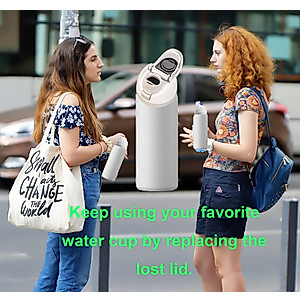 Replacement Lid Cap for Owala Freesip Water Bottle, One Button Push-To-Open Bottle Top Cap Compatible with Owala Cup 16oz 24oz 32oz 40oz, BPA-Free Stopper Cap for Owala Leak-Proof Lid (Black)