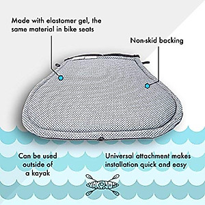 Yakpads Cascade Creek Cushioned Seat Pad by, Gel Seat Pad for Kayaks and Kayak Accessories, for Outdoor Watersports and Recreation