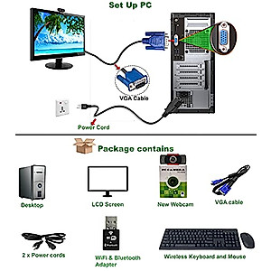 HP 8300 USFF Computer Desktop PC, Intel Core i7 3.4GHz Processor, 8GB Ram, 120GB Solid Drive, WiFi | Bluetooth, 1080p Webcam, Wireless Keyboard & Mouse, 19 Inch Monitor, Windows 10 (Renewed)