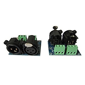 3Pin Terminal Adapter XLR 3 Pin to XLR Converters for DMX Controller Led Decoder (Pack of 2)
