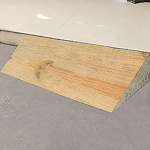 NIVOK Trolleys,Threshold Ramps for Doorways, 2 in Rise Wheelchairs Ramps for Bike/Motorcycle/Hand Trolleys/Floor-Sweeper, Indoors Outdoor Home Garden Yard Shed Steps Handicap Ramp/L*W*H/11*15*5Cm(4.3*