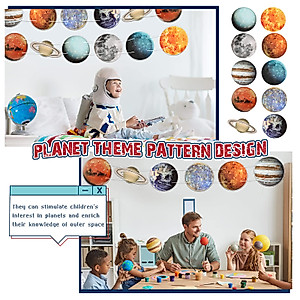Sabary 10 Pcs Planets Theme Party Decor Solar System Decorations Outer Space Banner Cardboard Cutout Birthday Party Favors Planet Space Sign Porch Banner for Space Birthday Party Supplies