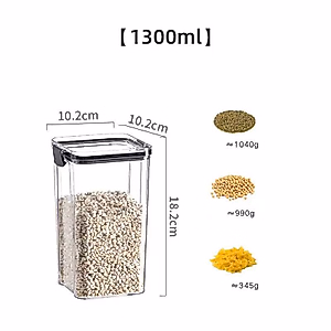 6PCS Food Storage Containers Set with Lids, Ideal for Kitchen Pantry Organization and Storage