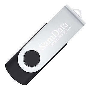 SamData 8GB USB Flash Drives 1 Pack USB 2.0 Thumb Drives 8GB Jump Drive USB Memory Stick with Led Indicator (Black, 1 Pack)