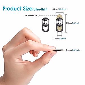 Laptop Camera Cover Slide, Panda Webcam Cover, 0.02 inch Cute Laptop Accessories for iPhone iPad iMac MacBook Pro Air Laptop PC Smartphone Tablet, Camera Privacy Covers Protect Your Visual Privacy