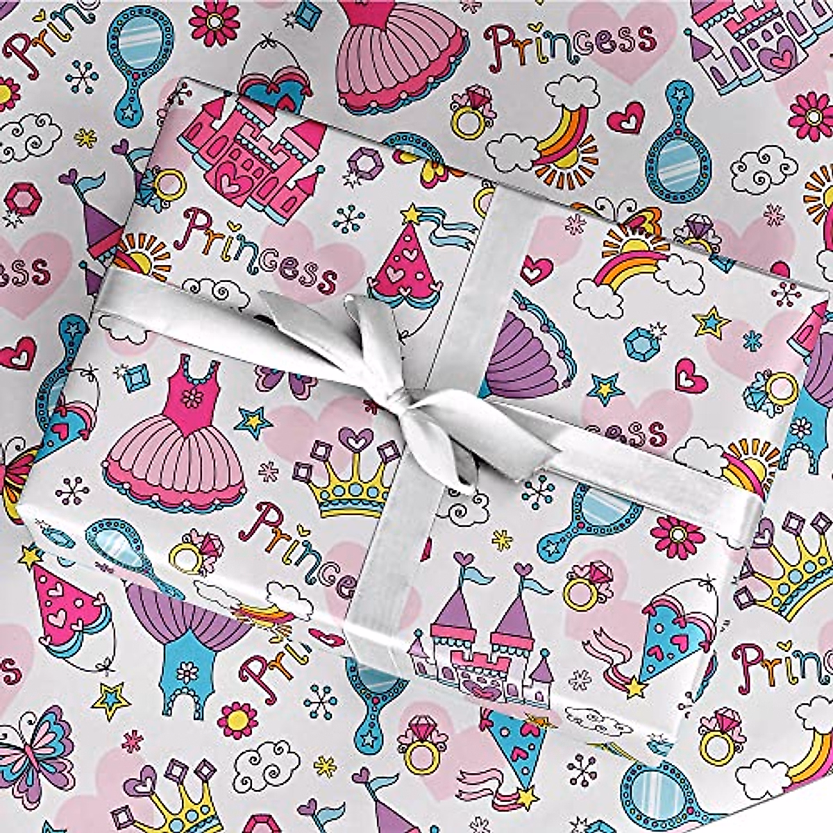 Gift Wrapping Paper 30" x 84" Sheet Vintage Style (Princess)