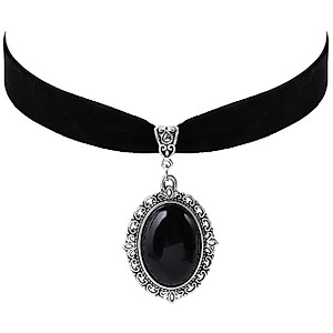 Sacina Gothic Vintage Victorian Choker Necklace, Black Velvet Choker, Goth Vintage Jewelry Gift for Women, Christmas Jewelry Gift (Victorian Choker)