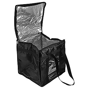IMIKEYA Cooler Box Food Warmer Bag Large Cooler Bag Heated Pizza Bags Warmer Bags Thermal Lunch Bag Cooler Tote Bag Insulated Cooler Bag Hand Bags Food Carrying Bag Black Aluminum Film