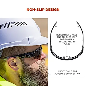 Ergodyne Skullerz Dagr Polarized Safety Sunglasses- Black Frame, Copper Lens