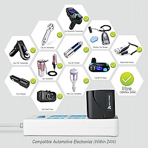 RoyPow AC to DC Converter Power Supply Transformer 2A/24W AC/DC Adapter 110V/120V to 12V Car Cigarette Lighter Socket, Not for Pump, Inflator