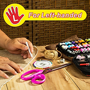 DIGNITY Left Handed Scissors Adults,Titanium Coating Forged Stainless Steel,Comfort Grip Shears,Super-sharp, for Office Home General Use Professional Crafting, 9.3 Inch