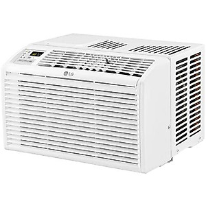 LG 6,000 BTU Window Conditioner, Cools 250 Sq.Ft. (10' x 25' Room Size), Quiet Operation, Electronic Control with Remote, 2 Cooling & Fan Speeds, 2-Way Air Deflection, Auto Restart, 115V, White