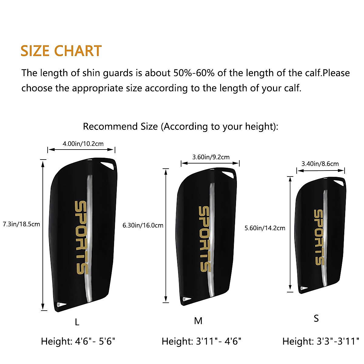 Soccer Shin Guards for Kids Youth, Shin Guard and Shin Guard Sleeves for Boys and Girls for Football Games EVA Cushion Protection Reduce Shocks and Injuries Black S