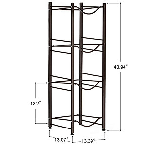 HAITRAL Water Gallon Jug Holder, 5-Tier Heavy Duty Water Bottle Buddy Display Rack, Black