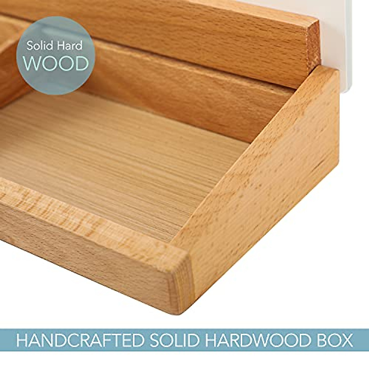 Desktop Glass Whiteboard with Wooden Organizer Box for Office Supplies Storage, Computer Keyboard Stand, Desk Dry Erase White Board with Drawer for Stationary, Marker & Eraser Included, Yeoux