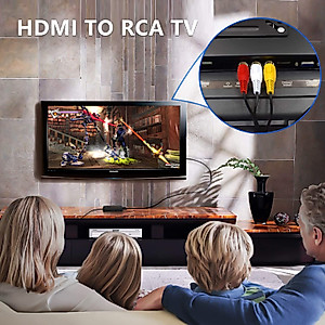 yoxxzus HDMI to RCA Converter, HDMI to AV Adapter with HDMI Cable