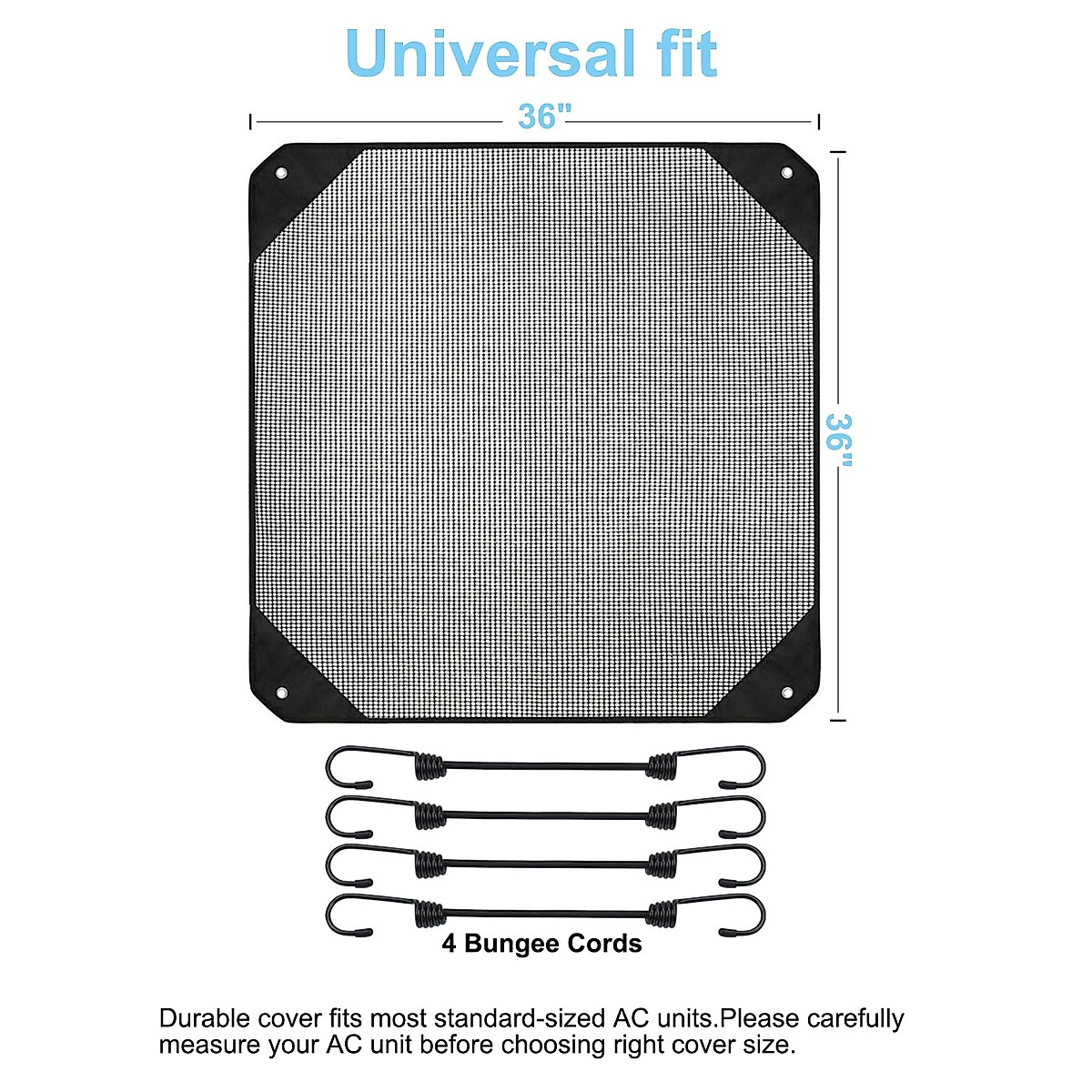 Aucanla Air Conditioner Cover for Outside Units,36" x 36" Central AC Covers , Top Universal Mesh Cover Defender for All Seasons