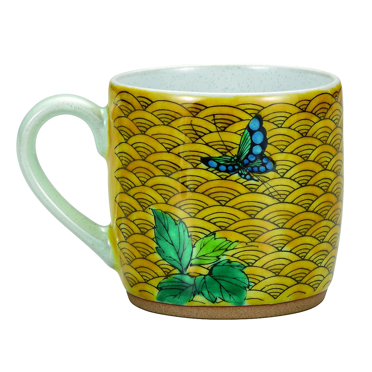 ナカマル Nakamaru Kutani Ware K8-873 Yoshida Yanami Peony Mug