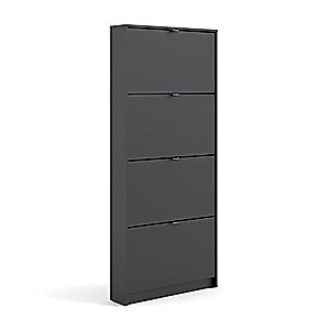 Tvilum, Black Matte Bright 4 Drawer Shoe Cabinet
