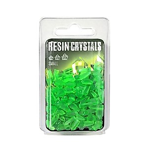 Greenstuff World GSWD-1283 Clear Resin Crystal Green Small Size 100 Pieces Diorama Material